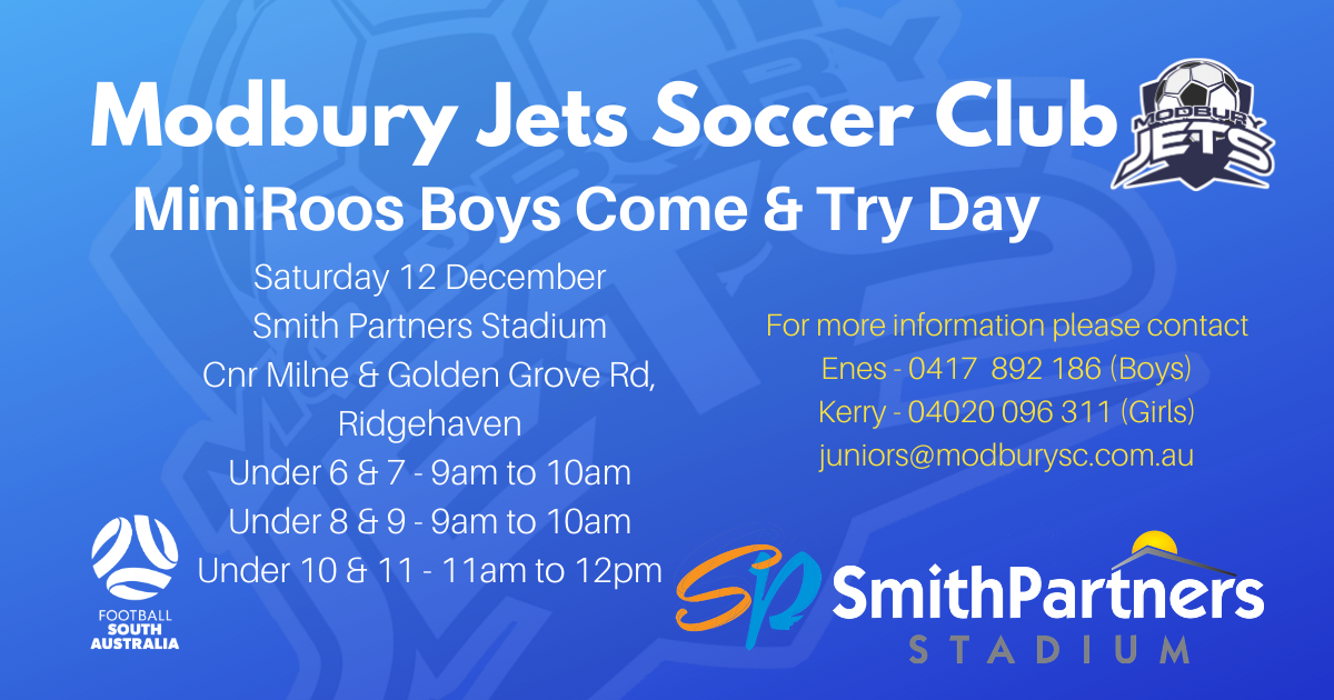 MiniRoos Come & Try | Modbury Soccer Club