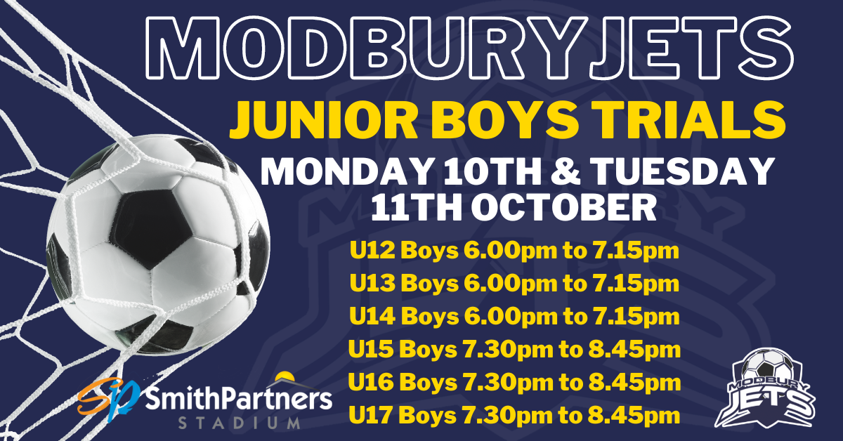 JUNIOR BOYS TRIALS | Modbury Soccer Club